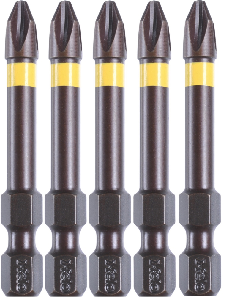 Embouts spéciaux Cruciforme pour visseuse à choc | Longs 50 mm | 5 pcs